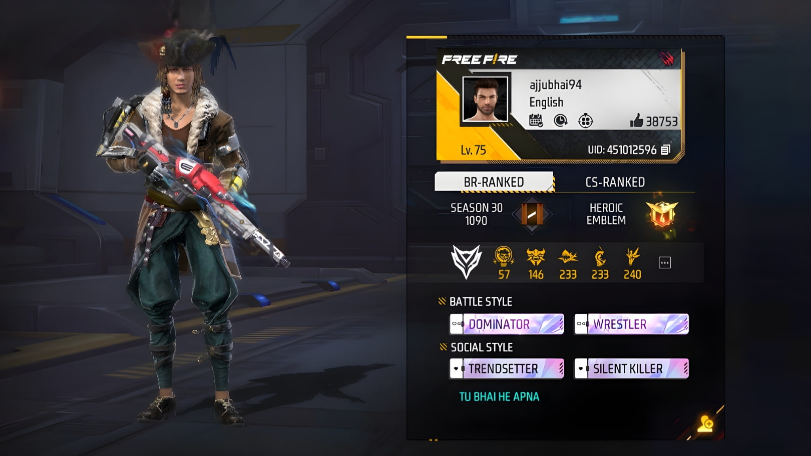 Total Gaming Ajjubhai Free Fire Uid and Income Details (2025) - GamesRoid