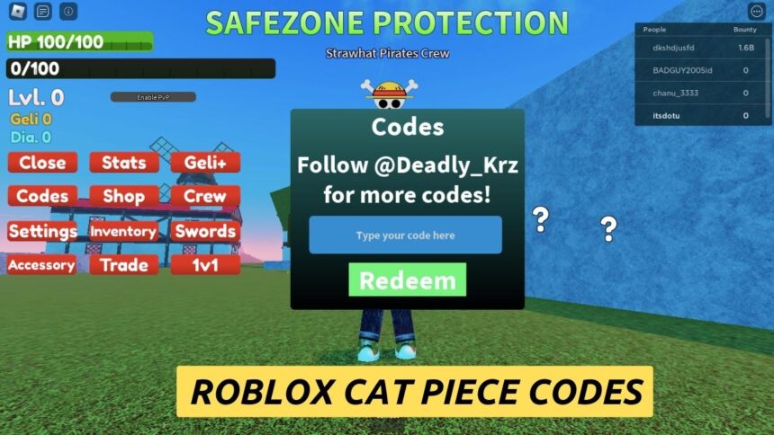Cat Piece Promo Codes (May 2026) - GamesRoid